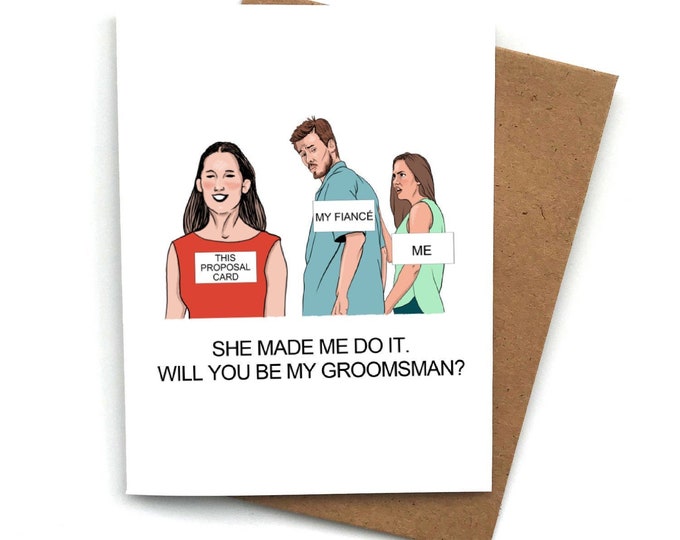 NO ONE Meme Proposal Card Funny Groomsmen Proposal Best Man - Etsy