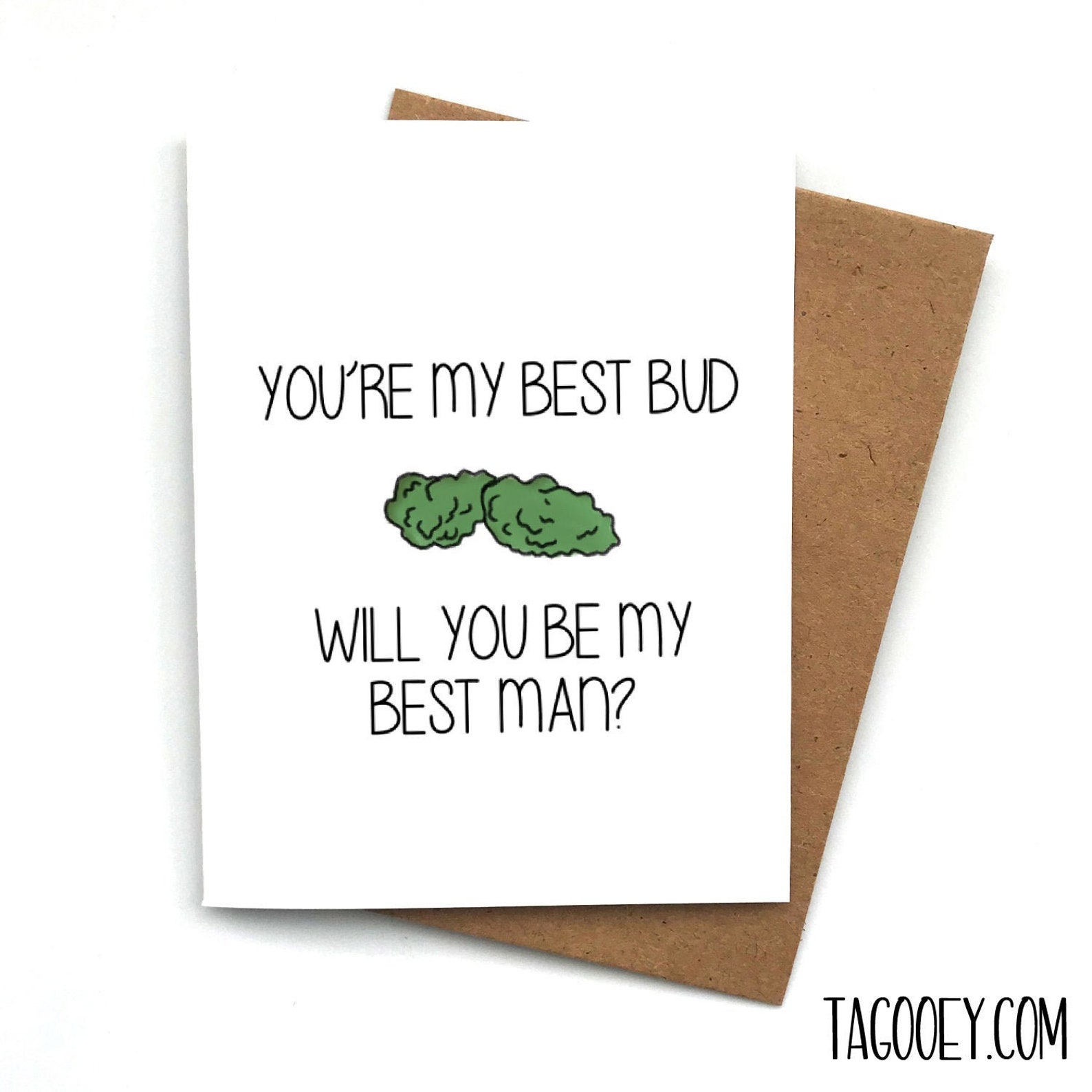 BEST BUD Weed Best Man Proposal Card Funny, Bridesmaid Maid of Honor ...