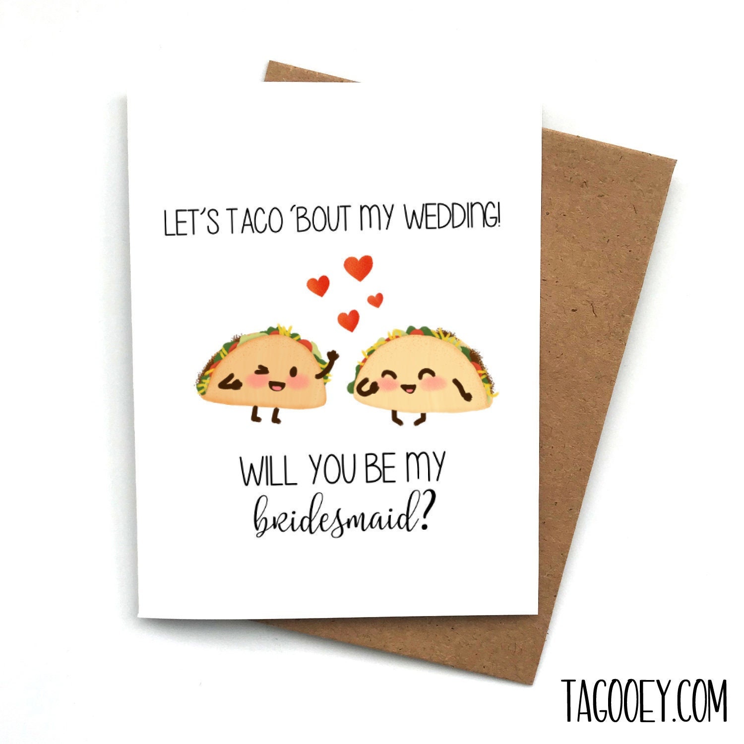 TACO Bout Proposal Card Funny Food Bridesmaid Maid of Honor - Etsy