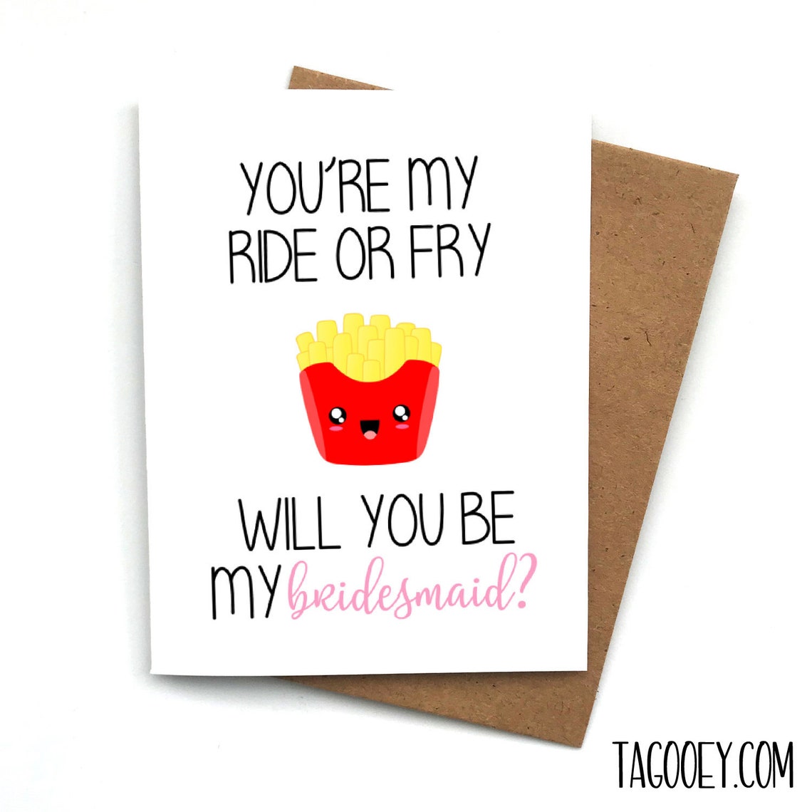 FRENCH FRY Proposal Card Funny Food Bridesmaid Maid of Honor | Etsy
