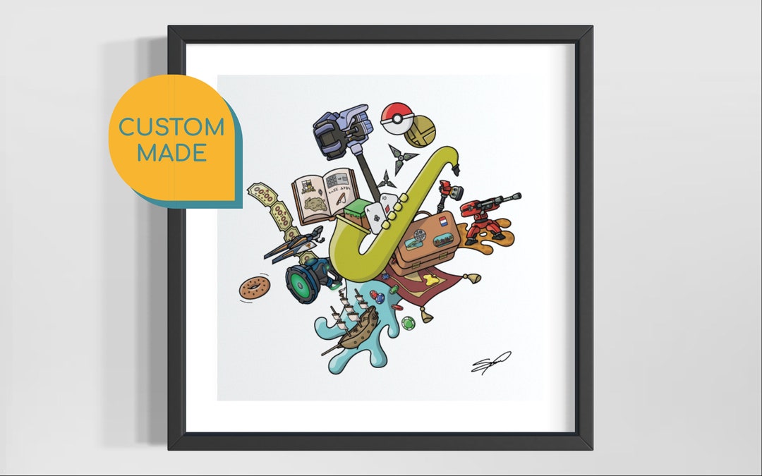 Personalised Character Collage Artwork - Etsy