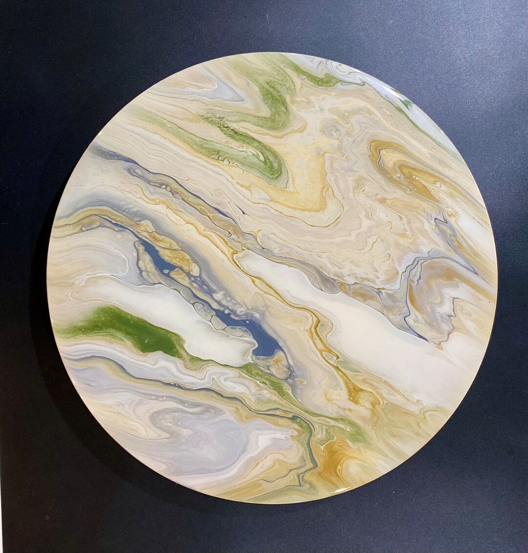 16 Inch Lazy Susan Sage Gold Gray Lazy Susan 16 Inch - Etsy