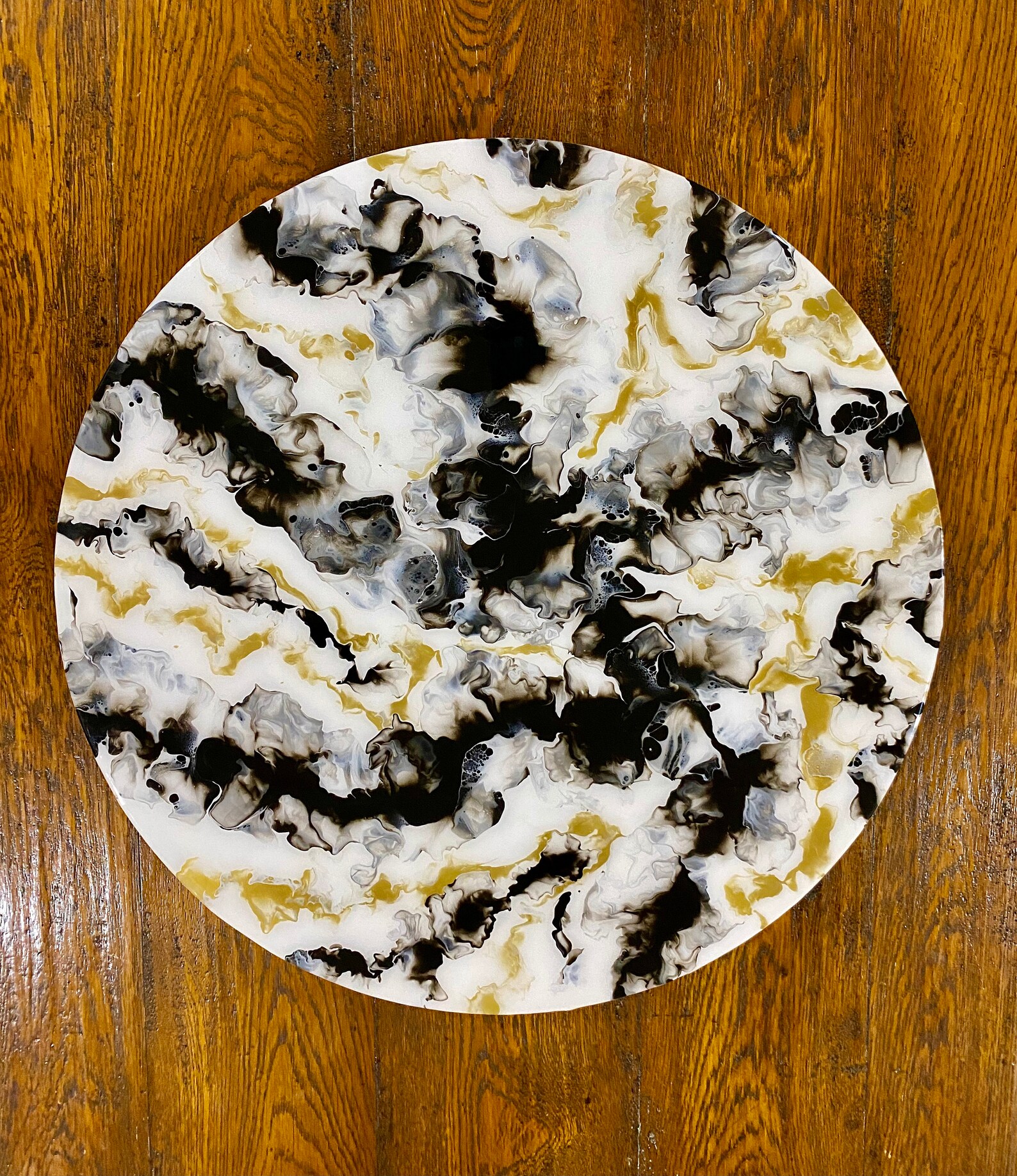 24 Inch Lazy Susan 24 Inch Black and Gold Lazy Susan 24 Inch | Etsy