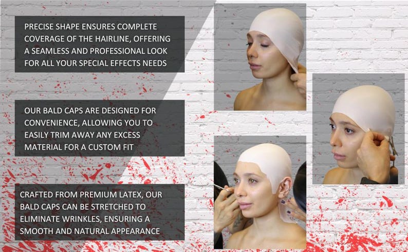 Shrek / Fiona Inspired Ogre Swamp Yellow Latex Bald Cap Unisex ...