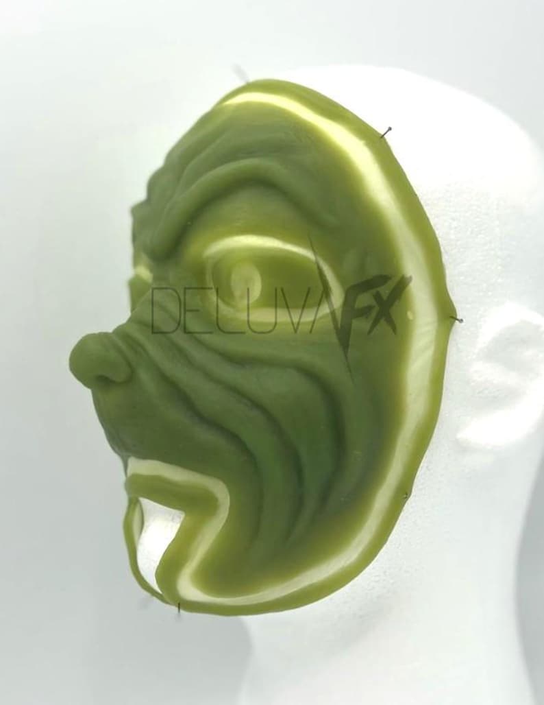 Grinch Inspired Face Prosthetic – Encapsulated Silicone FX Appliance ...