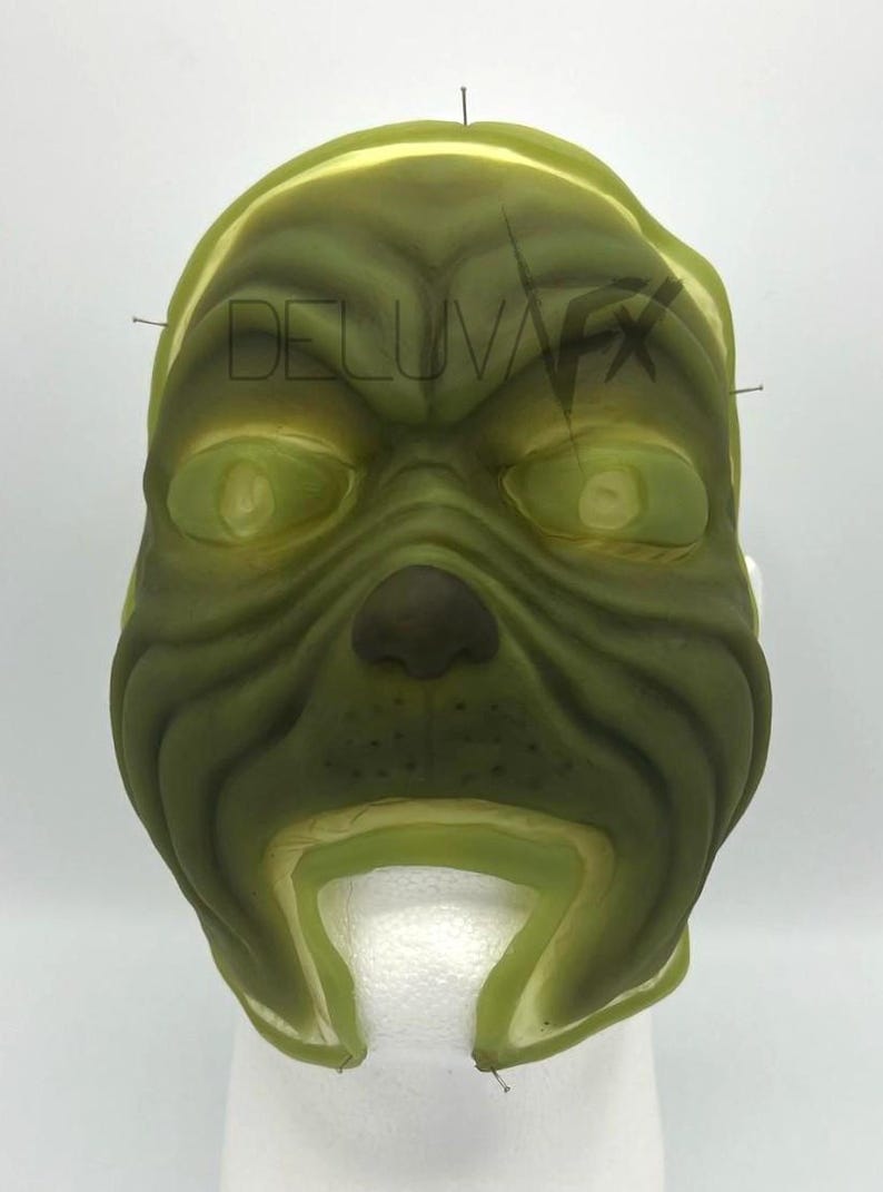 Grinch Inspired Face Prosthetic – Encapsulated Silicone FX Appliance ...