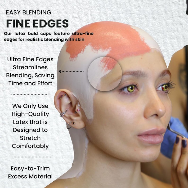 Shrek / Fiona Inspired Ogre Swamp Yellow Latex Bald Cap Unisex ...