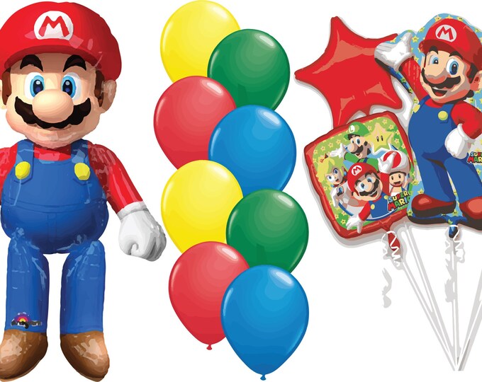 Mario Bros Balloon Bundle - Etsy