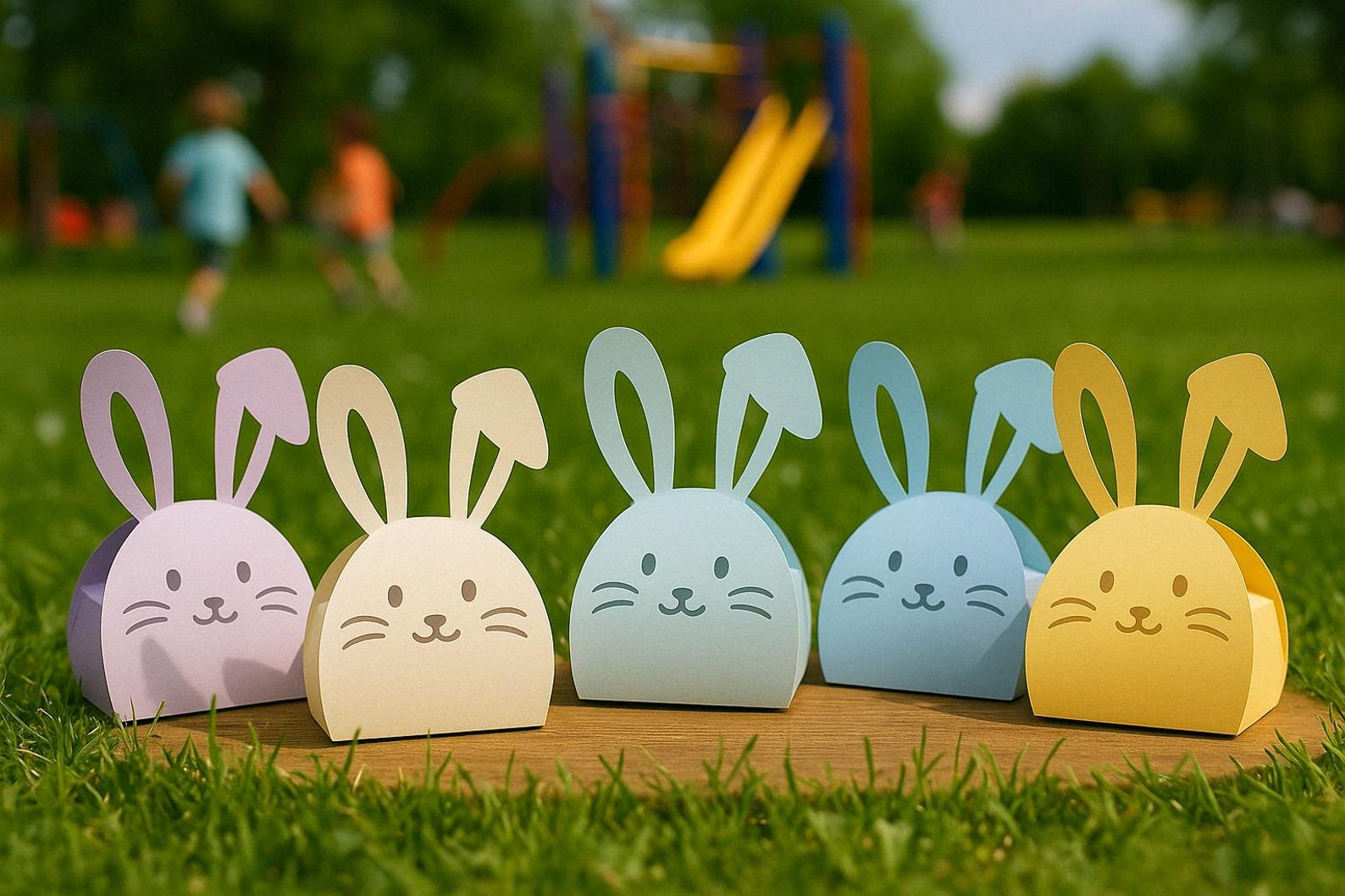 Easter Bunny Treat Box SVG Template, No-glue Favor Box (cut File) - Etsy