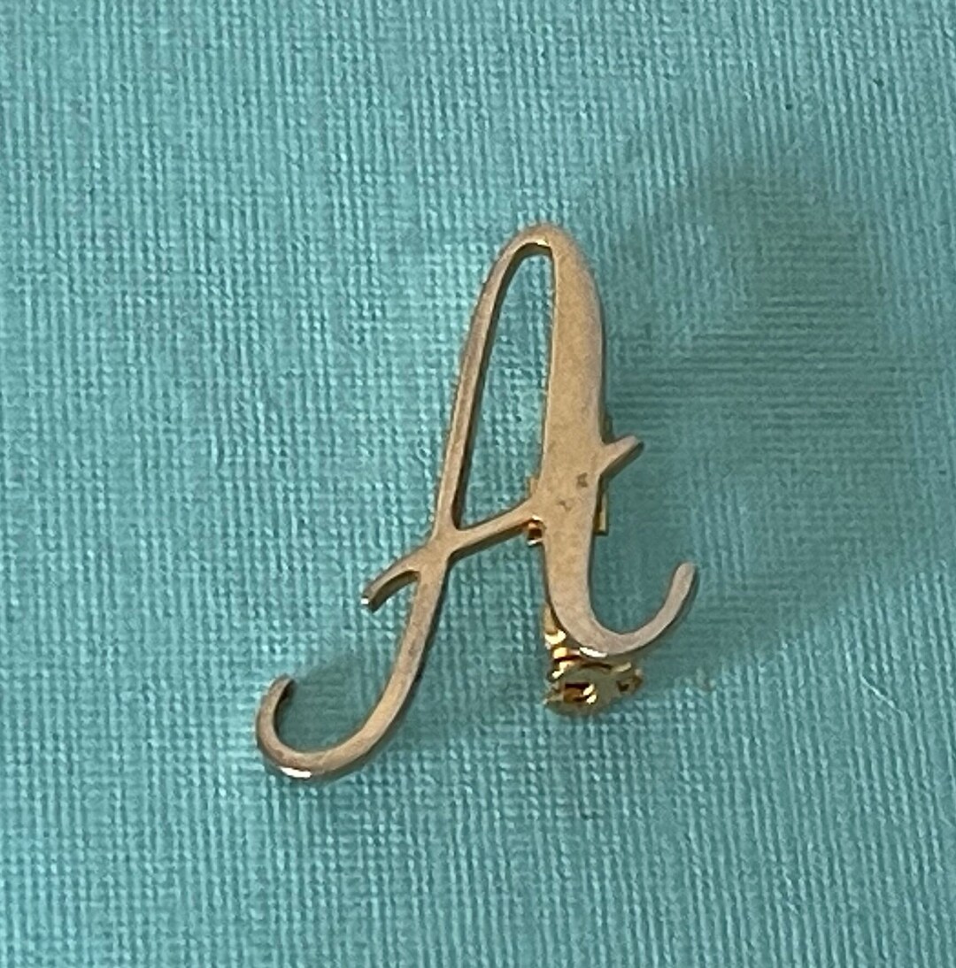 Vintage Letter A Brooch Letter A Jewelry Gold Letter a Pin - Etsy