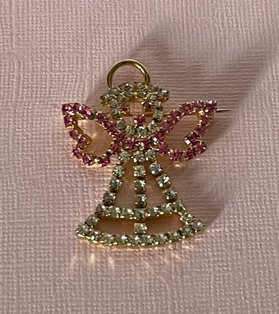angel rhinestone brooch - Gem
