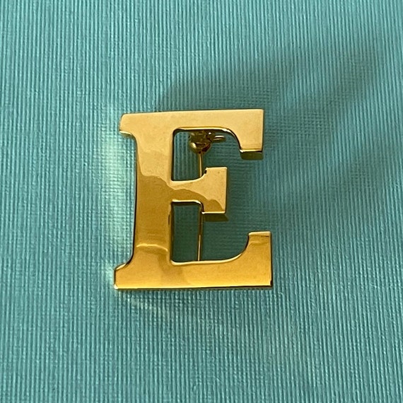 70s letter e cufflinks - Gem