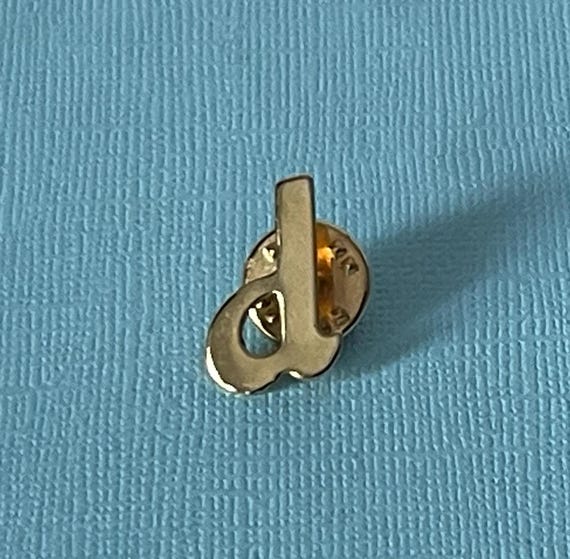 Vintage letter D tie tack, letter d lapel pin, letter… - Gem