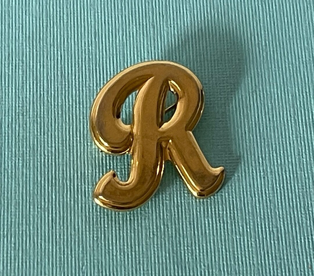 Vintage Letter R Brooch, Letter R Pin, Letter R Brooch Vintage ...