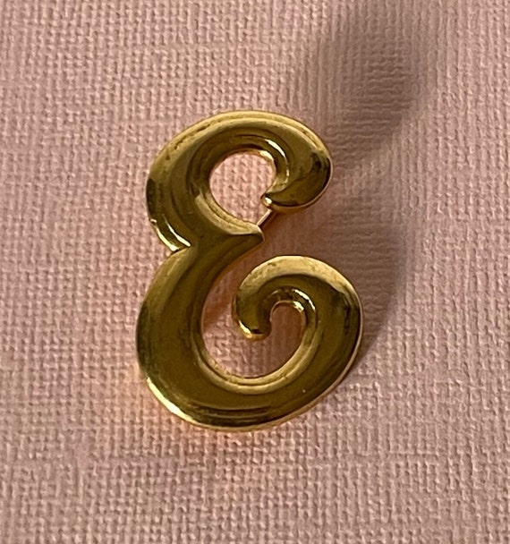 Vintage letter E brooch, letter E jewelry, silver let… - Gem