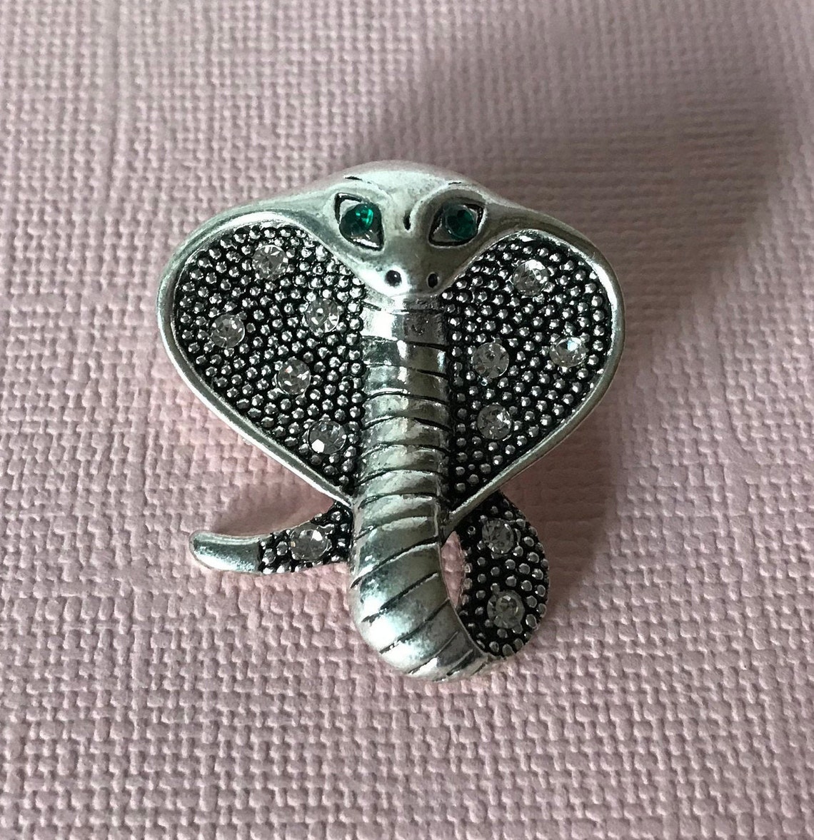 Silver Snake Brooch Rhinestone Snake Brooch Cobra Brooch - Etsy