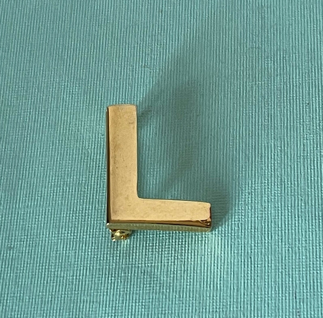 Vintage Letter L Brooch, Gold Letter L Pin, Letter L Vintage, Letter L ...