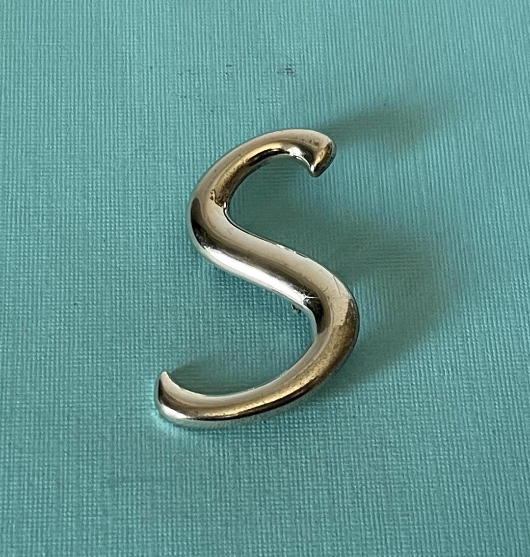 Large Vintage Letter S Brooch, Letter S Jewelry, Monogram S Pin ...