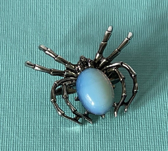 Opal stone spider brooch, tarantula spider pin, weddi… - Gem