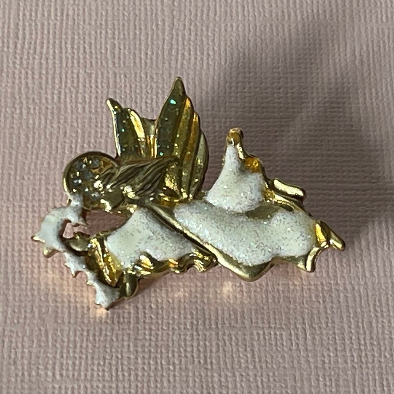 Gold Angel Pin - Etsy