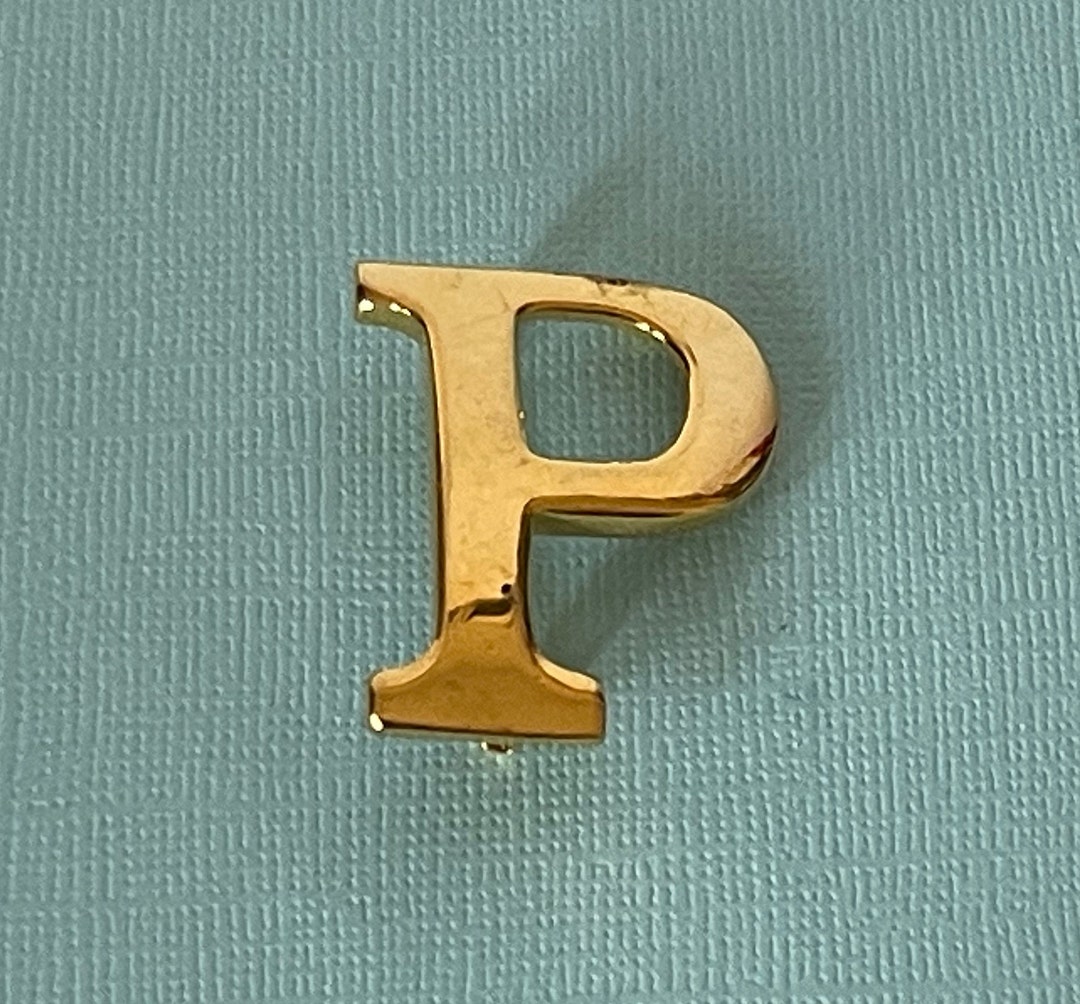 Vintage Letter P Brooch, Signed AK Letter P Pin, Anne Klein, Letter P ...