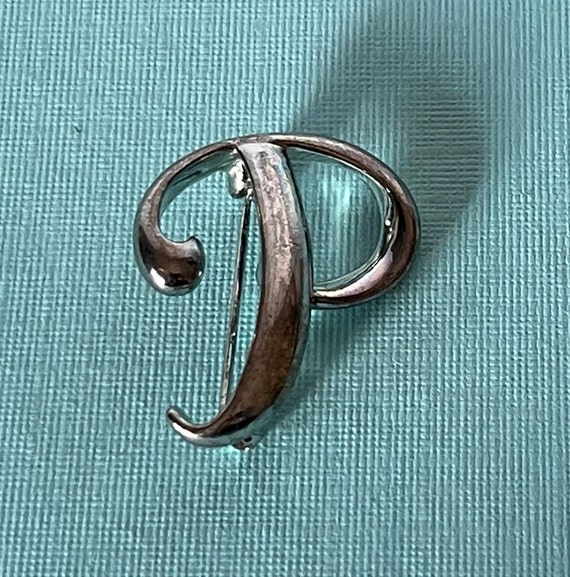 vintage letter p brooch - Gem
