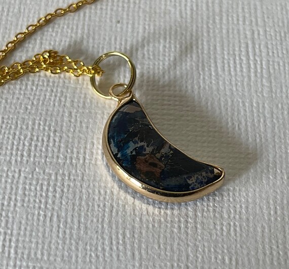 Crescent Moon Necklace Gold Crescent Moon Necklace … Gem