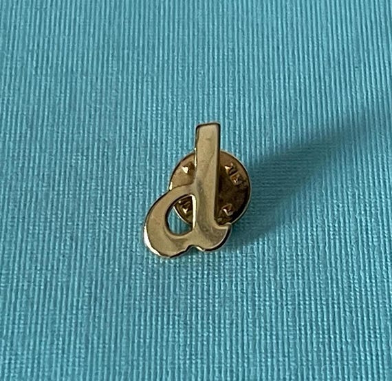 Vintage letter D tie tack, letter d lapel pin, letter… - Gem