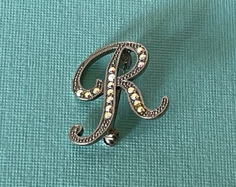 Vintage 1960s Brushed Gold Tone Letter R Brooch Monogram Jewelry - Etsy
