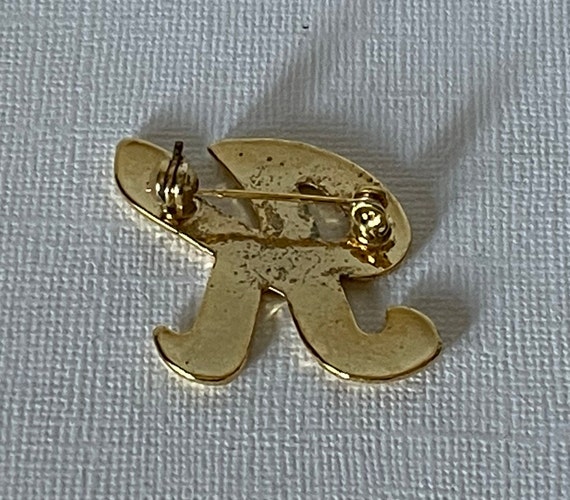 Vintage letter K brooch, Letter K, Monogram K brooch,… - Gem