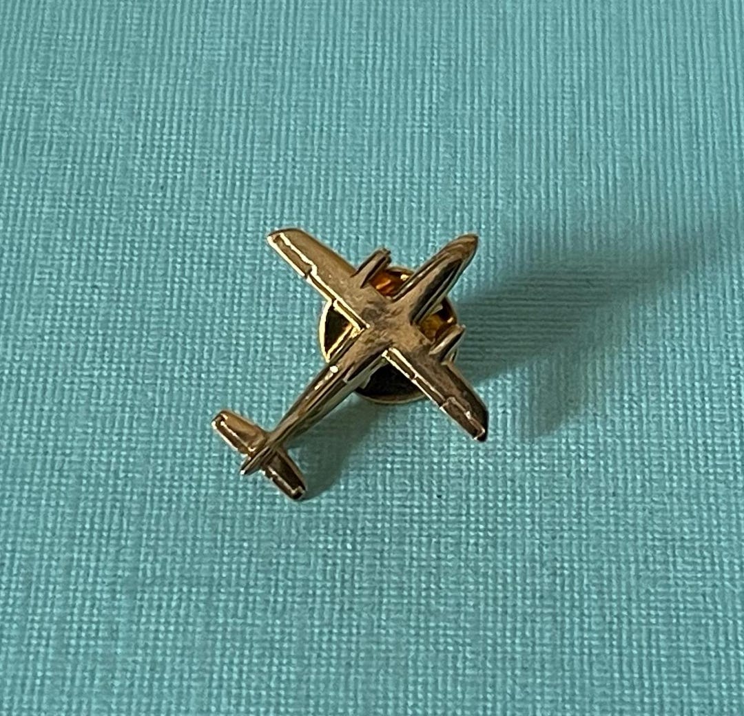 Vintage Airplane Tie Tack, Airplane Lapel Pin, Gold Airplane Tie Tack ...