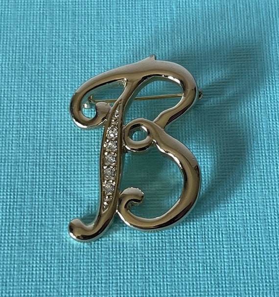 vintage letter b pin - Gem