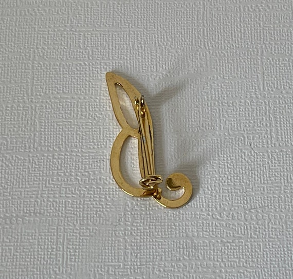 Vintage letter B brooch, letter b pin, gold letter b … - Gem