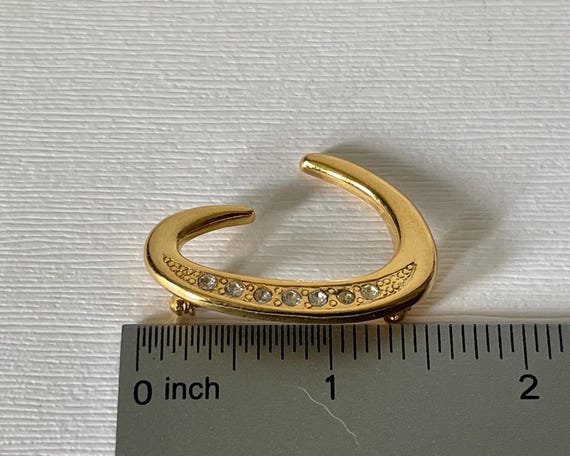 Vintage letter C brooch, rhinestone letter c pin, let… - Gem