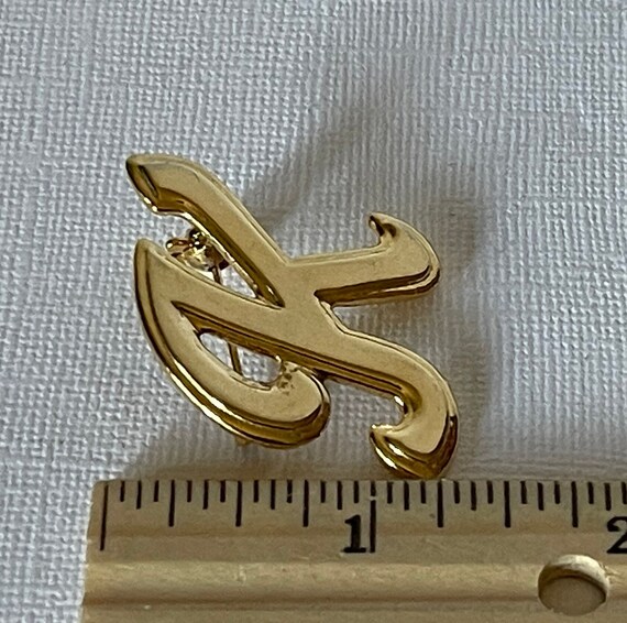Vintage letter K brooch, Letter K, Monogram K brooch,… - Gem