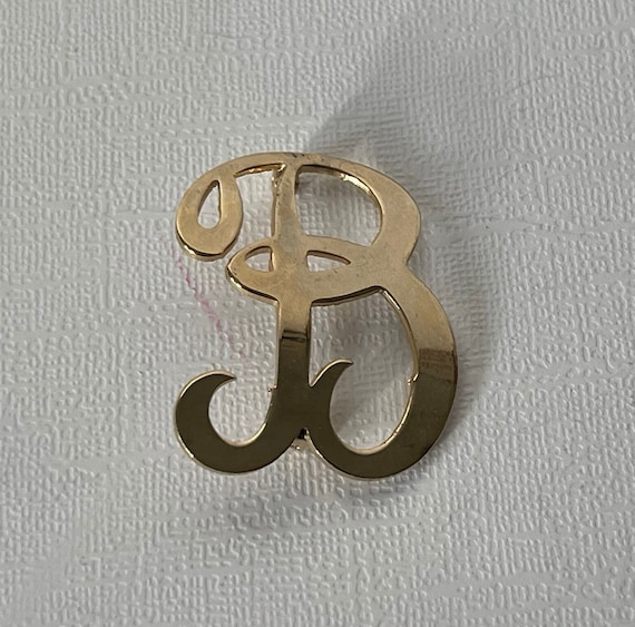 Vintage letter B brooch, letter b pin, letter b jewel… - Gem