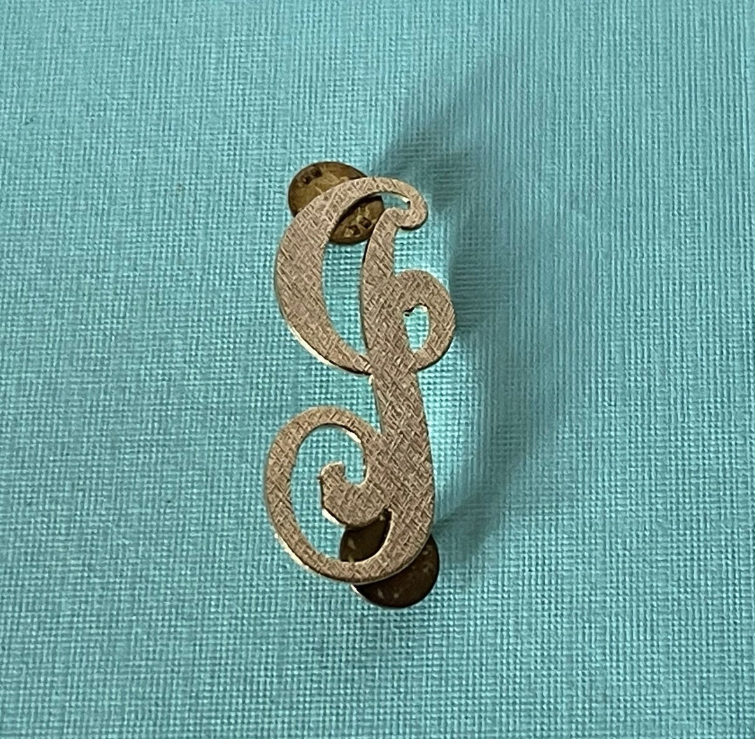 Large Vintage Letter J Brooch, Vintage Letter G Brooch, Letter J ...