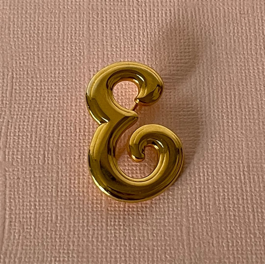 Vintage Letter E Brooch, Gold Letter E Pin, Letter E Jewelry, Monogram ...