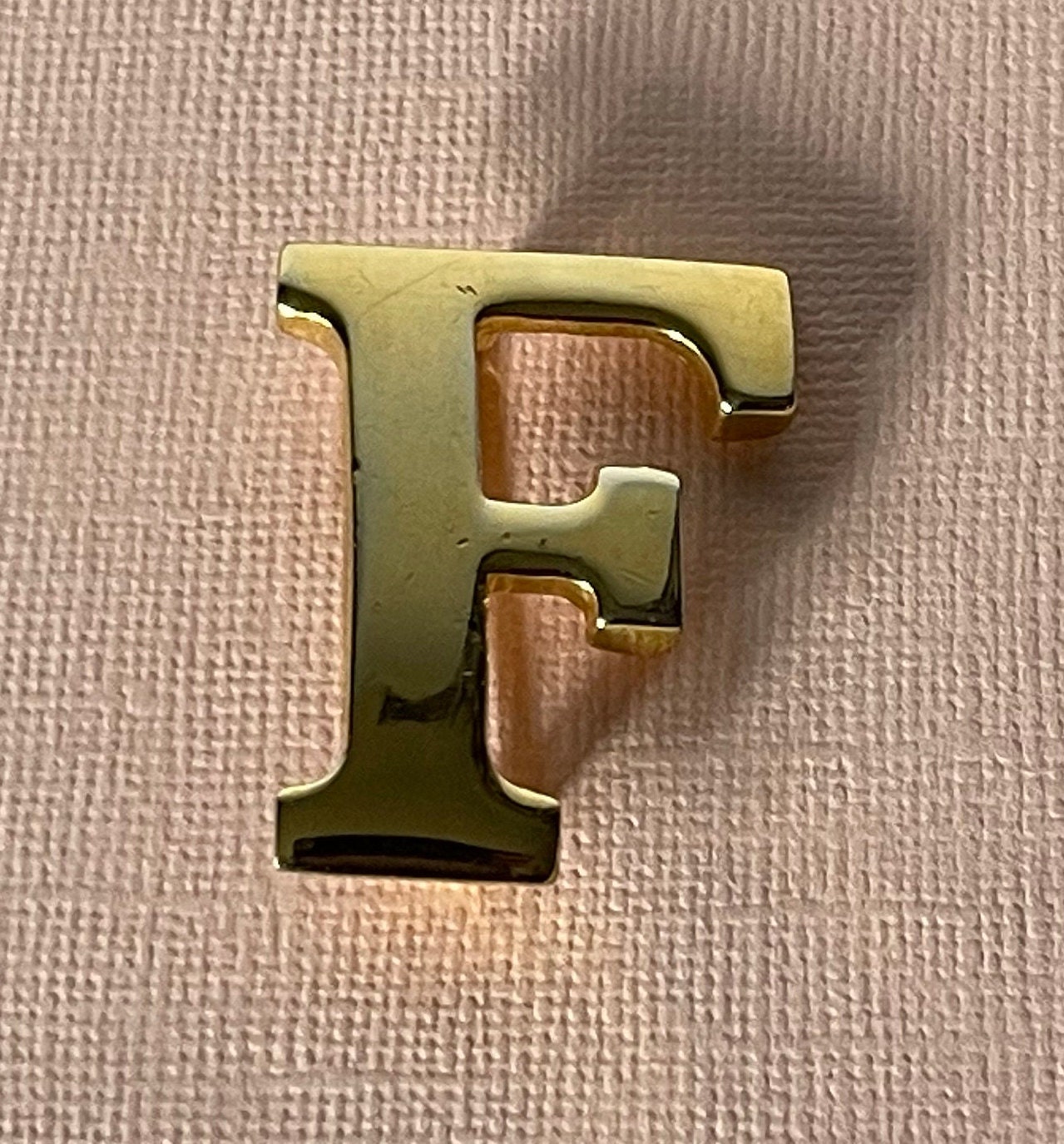 Vintage Letter F Brooch Signed AK Letter F Pin Gold Letter F - Etsy