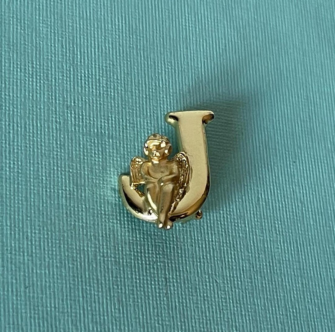 Vintage Letter J Brooch, Letter J With Angel Pin, Letter J Jewelry ...