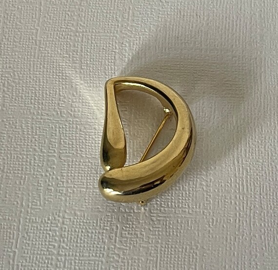 Vintage letter D brooch, letter D brooch, gold letter… - Gem