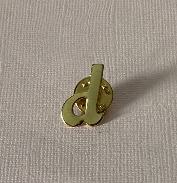 Vintage letter D tie tack, letter d lapel pin, letter… - Gem