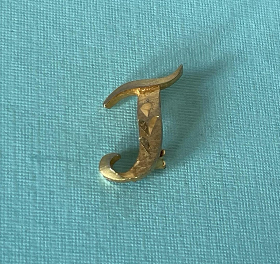 Vintage Letter J Brooch, Letter J Jewelry, Signed Mamselle Letter J Pin ...