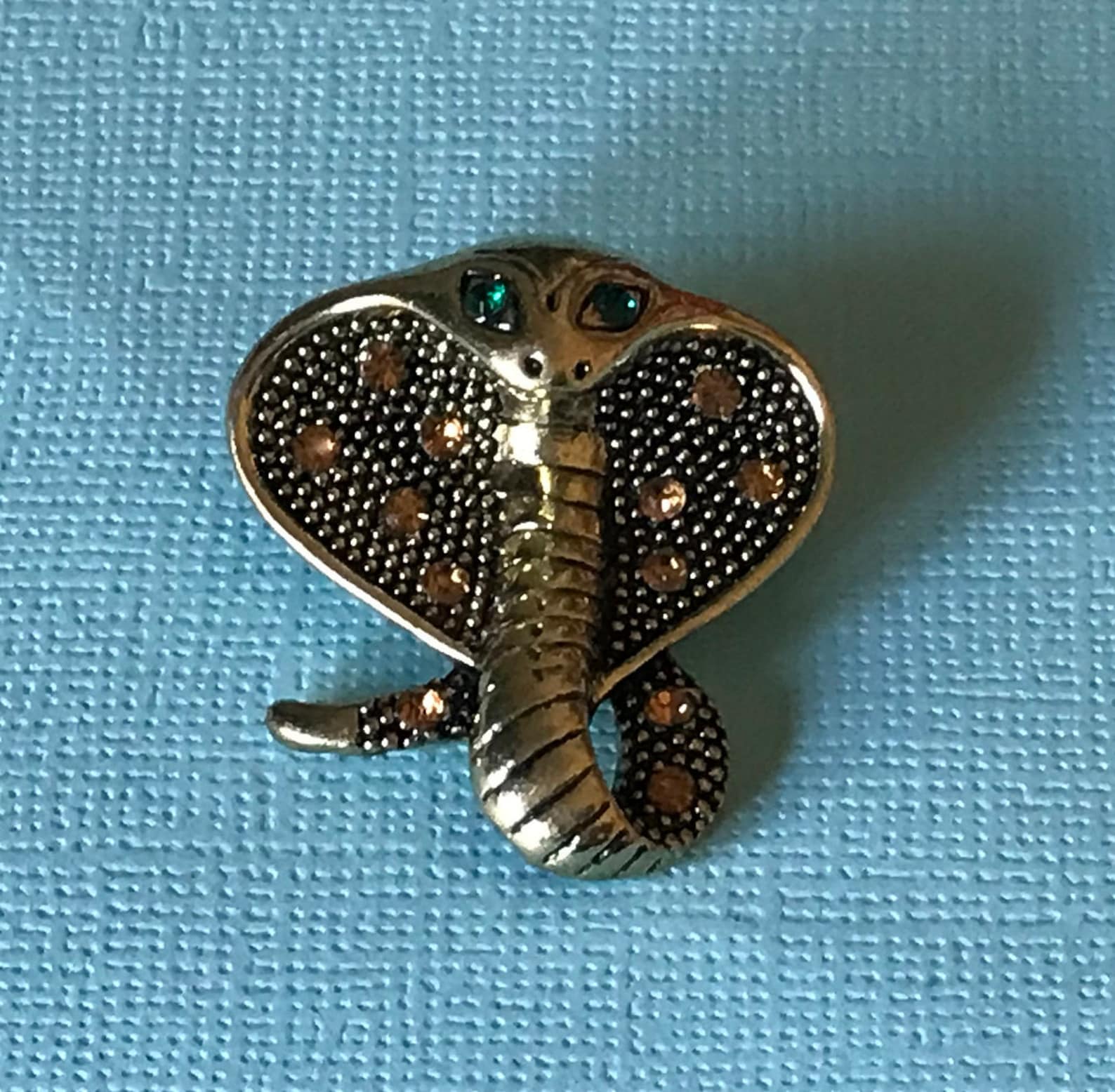 Gold Rhinestone Snake Brooch Green Eye Snake Pin Cobra - Etsy UK