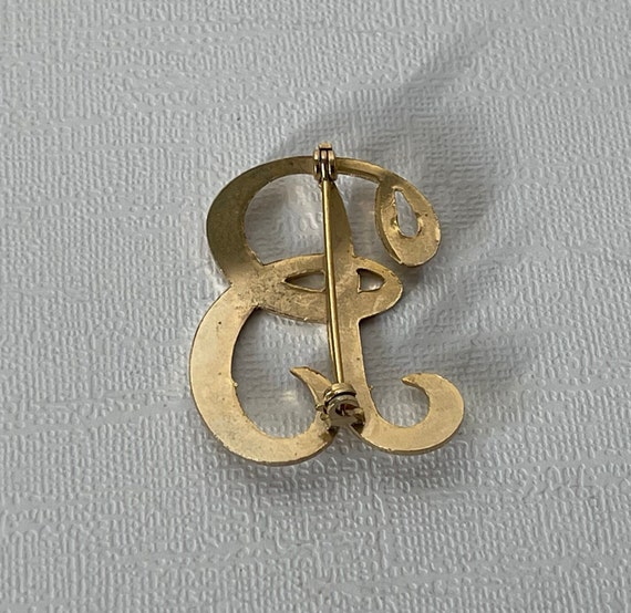 Vintage letter B brooch, letter b pin, letter b jewel… - Gem