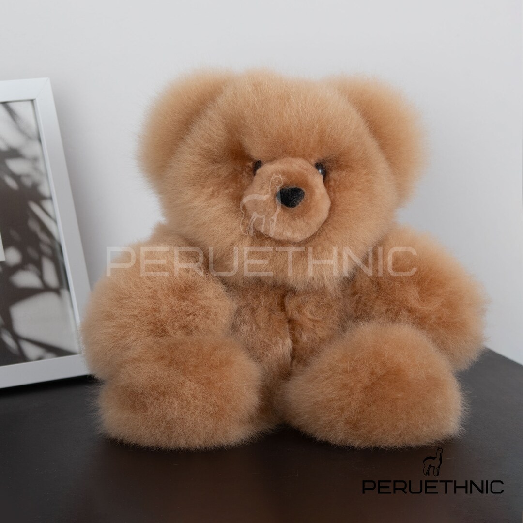 Light Brown 100% Alpaca Fur Teddy Bear, Alpaca Teddy Bears, Very Soft ...