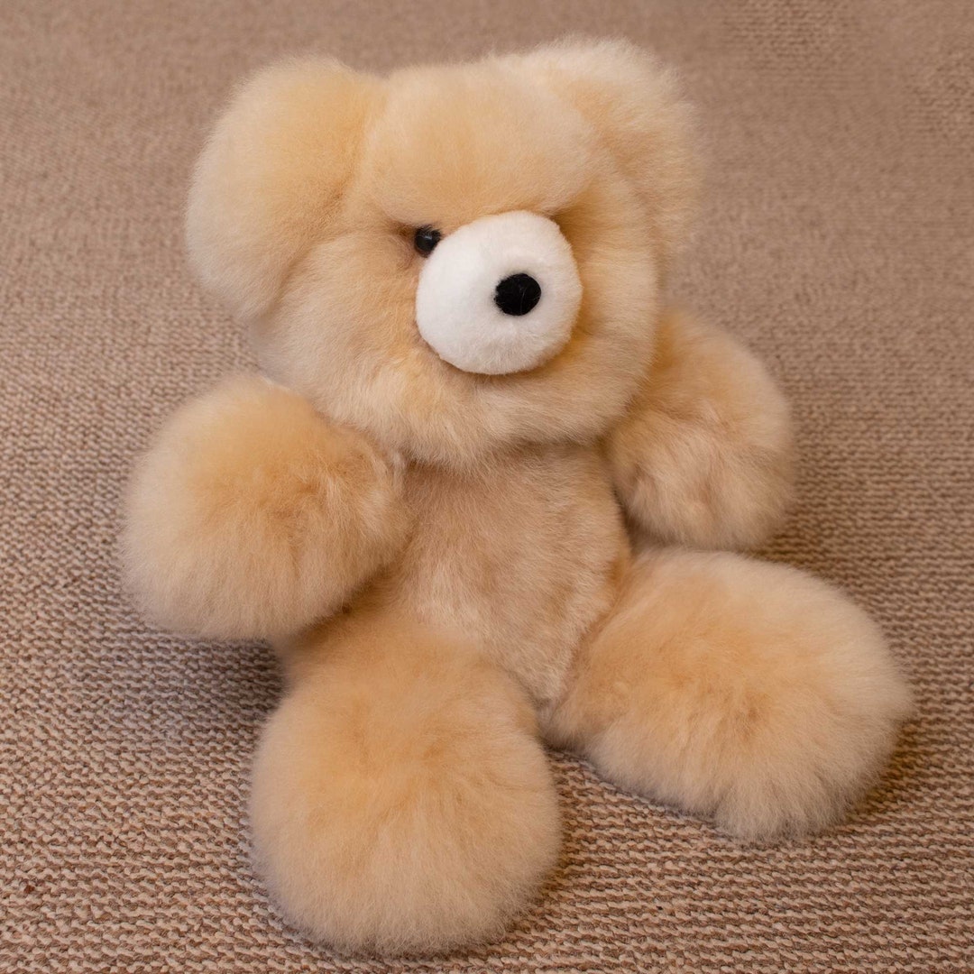 Alpaca Fur Stuffed Animal, Alpaca Fur Bear, Baby Toy Alpaca Bear ...