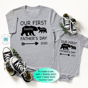 Daddy and me First Father's Day shirt set Matching daddy | Etsy