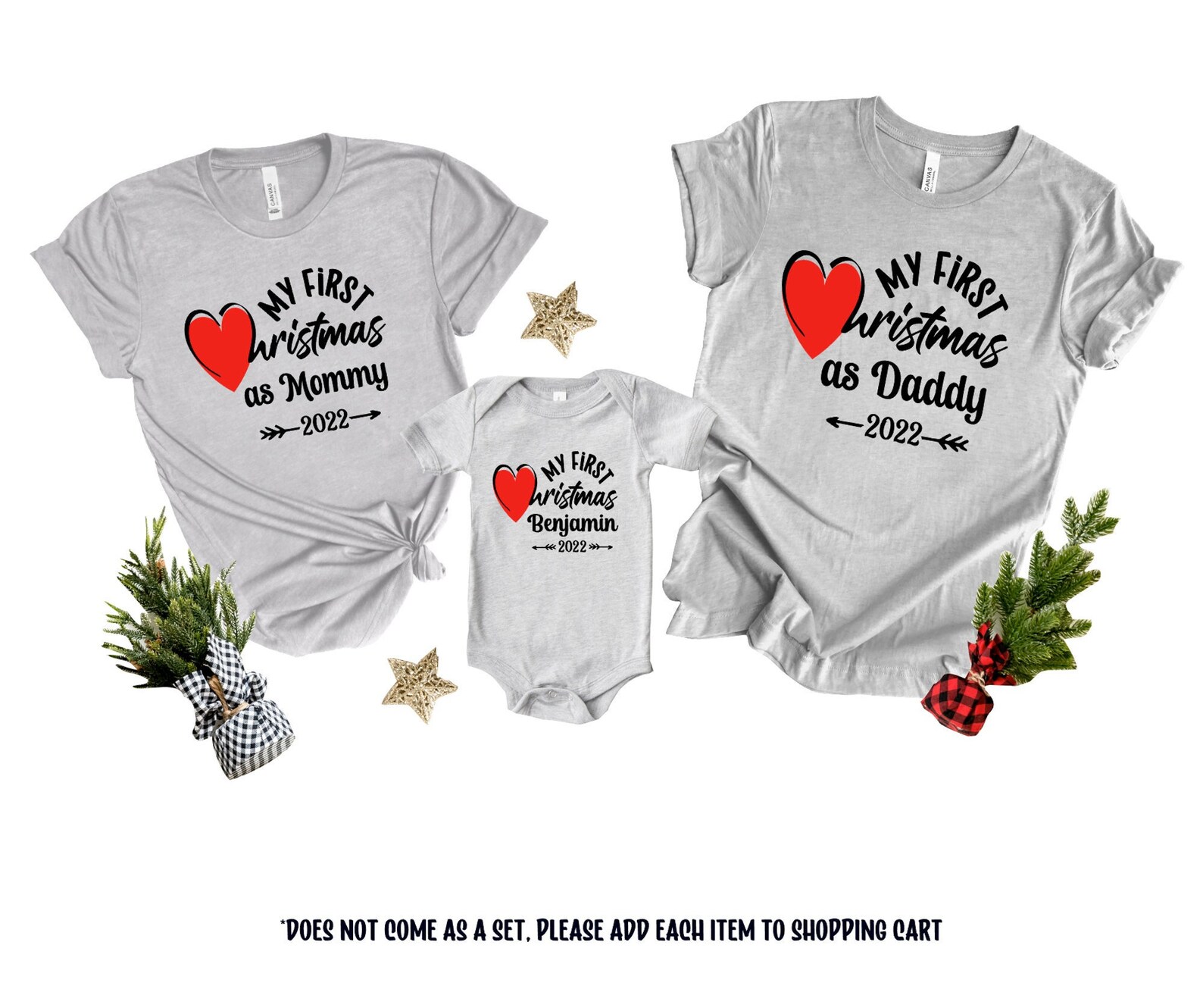 Our First Christmas Personalized Family Matching Shirts ©, 1st Family ...