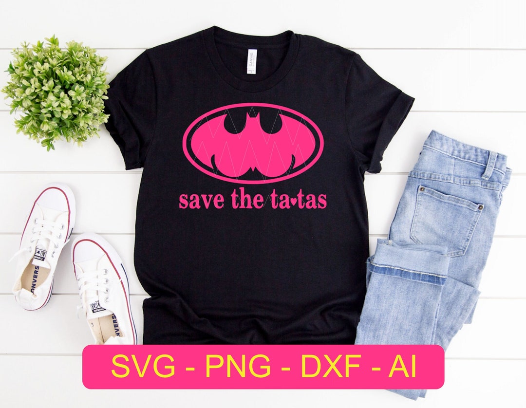 Save the Tatas Cancer Awareness SVG and PNG Silhouette and Cricut ...